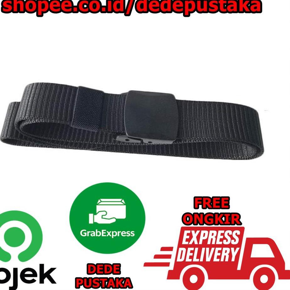 Jual Harga Spesial.. Ikat Pinggang Pria Hitam Sabuk Gesper Canvas Tactical Military Anti Xray ...