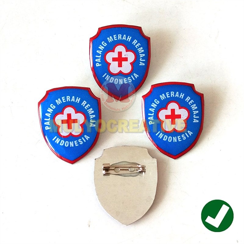 Jual Pin PMR Model Perisai - Logo Palang Merah Indonesia | Shopee Indonesia