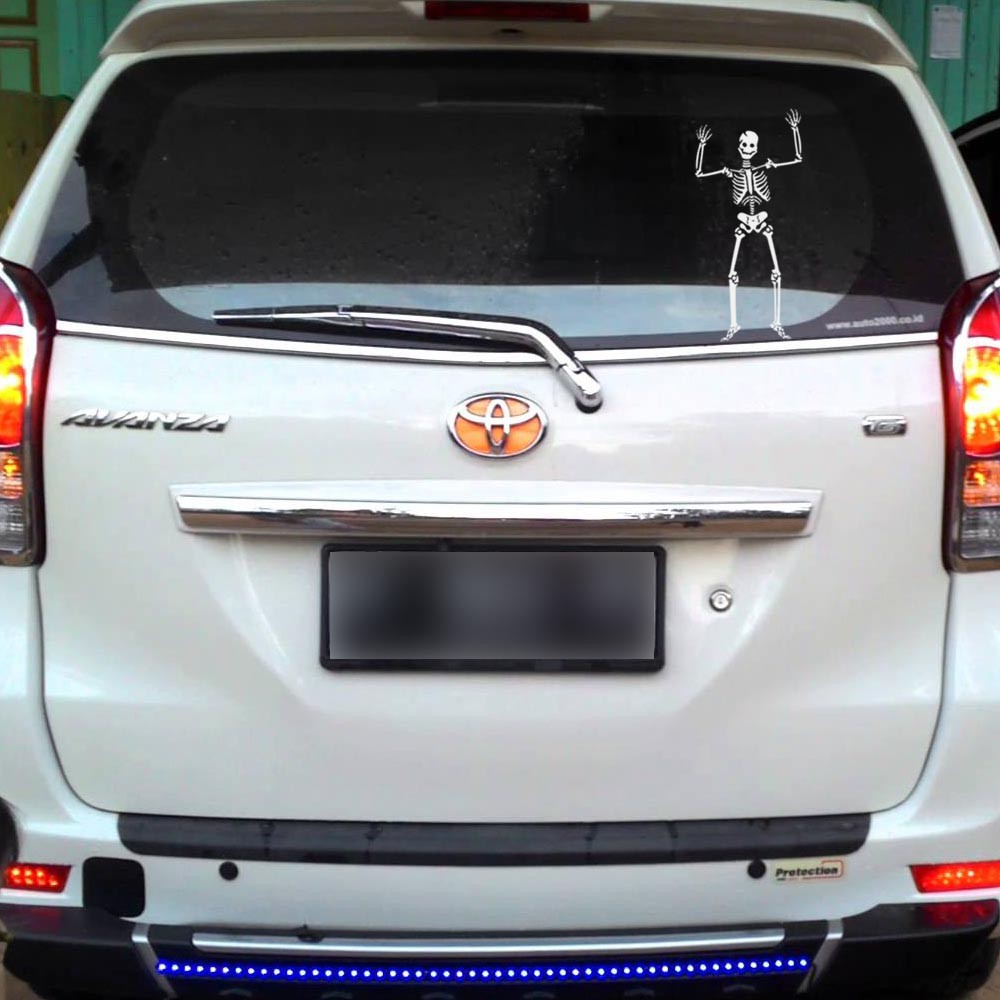 Jual Sticker Mobil Cutting Vinyl Reflektif Tulang Tengkorak Lengkap ...