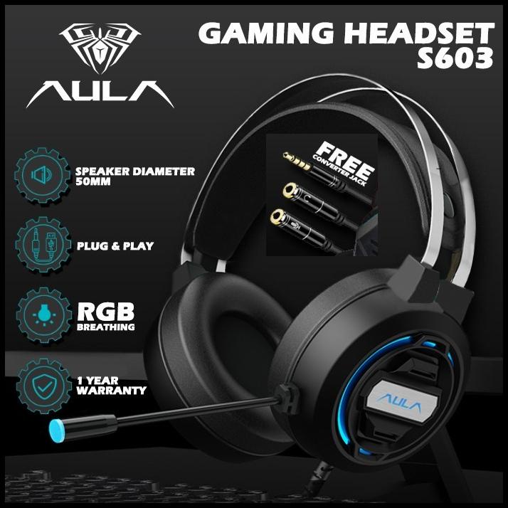 Jual Headset Gaming Aula S603 Rgb Breathing Stereo | Shopee Indonesia