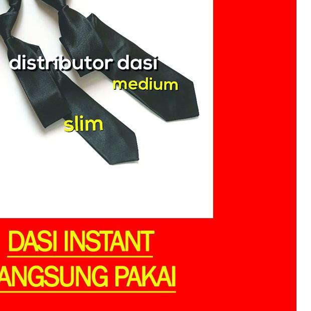 Jual Dasi Instant Hitam Polos Slim Standart Pakai Velcro Atau Prepetan ...