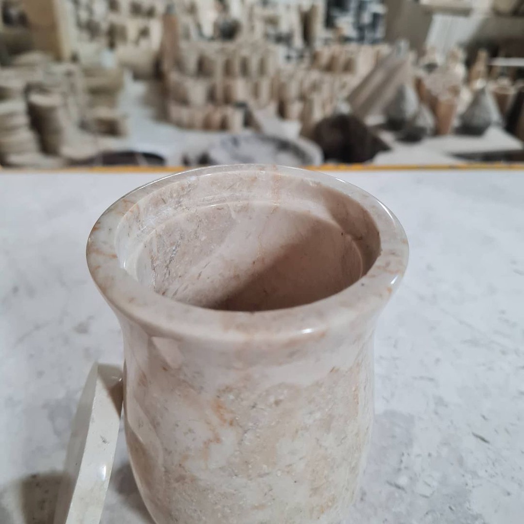 Jual ( MARMER / MARBLE / AESTHETIC ) • White Beaker with Lid • | Shopee ...
