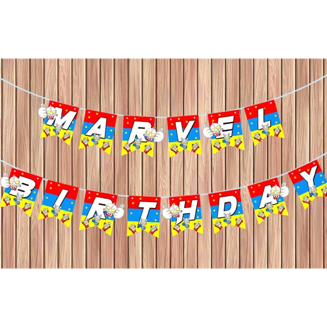 Jual Ultraman Chibi Flag Bunting Birthday / Bendera Ulang Tahun ...