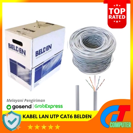 Jual KABEL LAN UTP cat 6 / cat6 BELDEN made in USA 1 roll Original - Abu-abu Muda | Shopee Indonesia