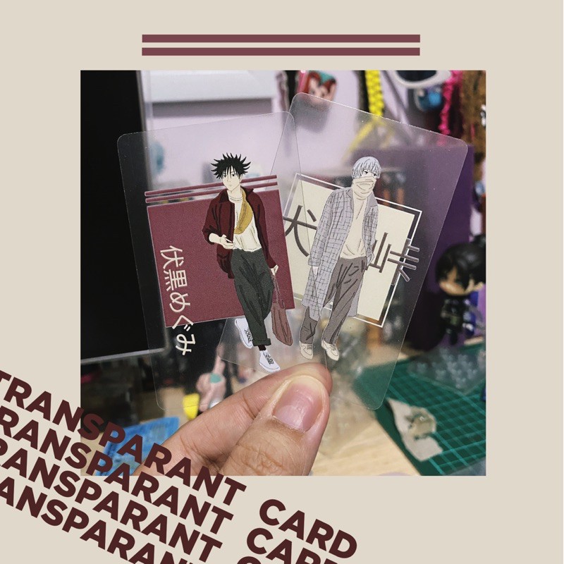Jual (DAPAT DUA) TRANSPARANT CARD MEGUMI & INUMAKI (JUJUTSU KAISEN ...