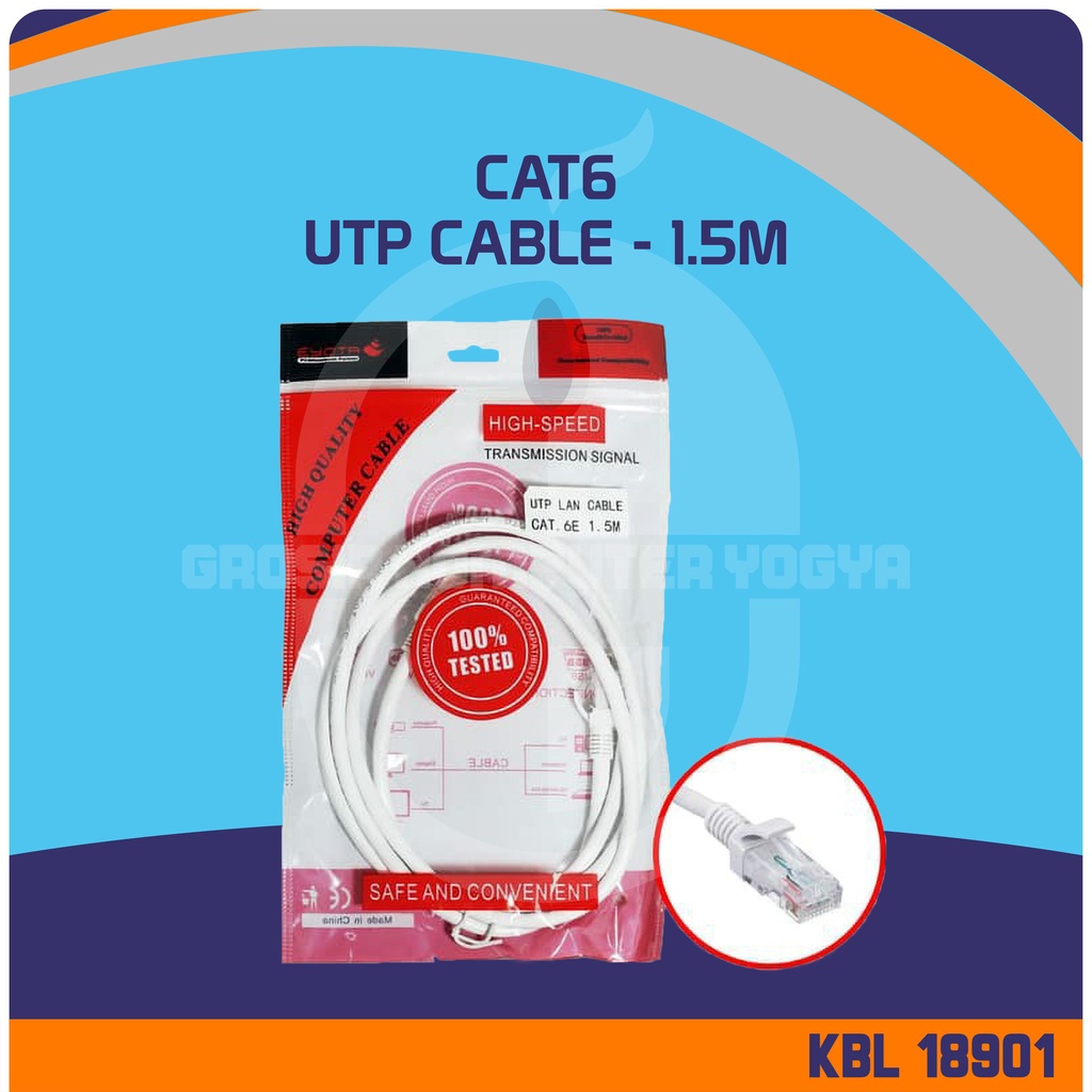 Jual CAT6 1.5M UTP Cable Networking Straight-Through Kabel LAN Cat 6 ...