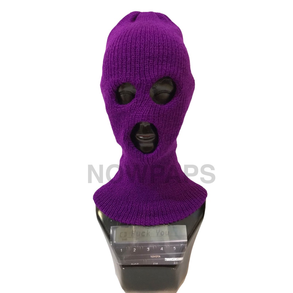 Jual Masker Full Face polos balaclava Hangat 3 Lubang.beanie hat topeng ...