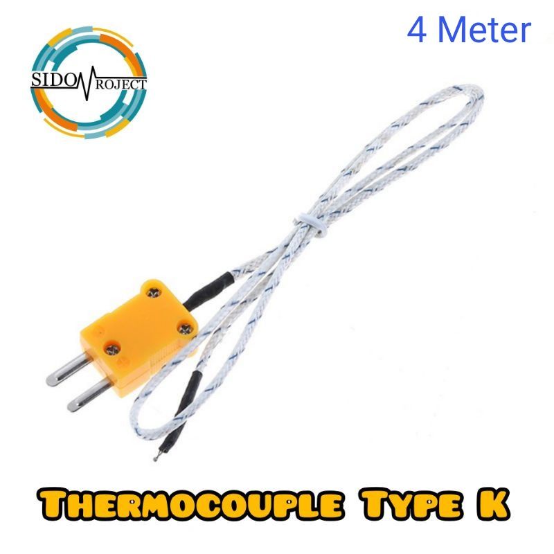 Jual Type K Thermocouple 4 Meter Termokopel Sensor Suhu Panas Probe ...