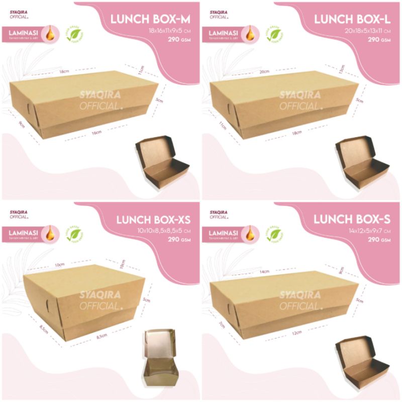 Jual Lunch Box Paper, Lunch Box, Paper Lunch Box S/M/L, Kemasan Dus Box ...