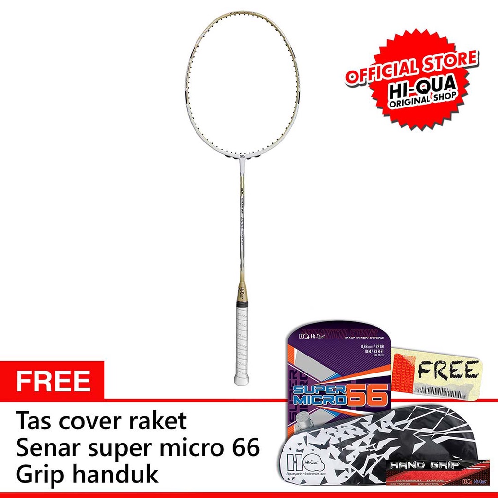 Jual Hi-Qua Raket Badminton Bulutangkis New Ultra BM Full Set Free ...