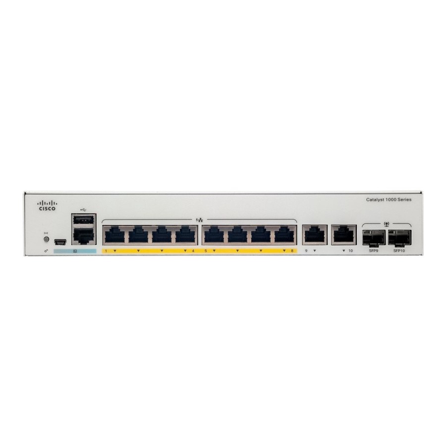 Jual Cisco Catalyst 1000 Series Switch C1000-8FP-2G-L ( + SmartNet ...