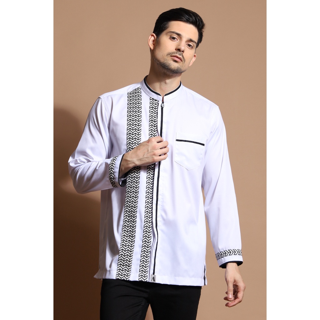 Jual AL-ACHWAN Silky White Mix Tribal Knit | Shopee Indonesia