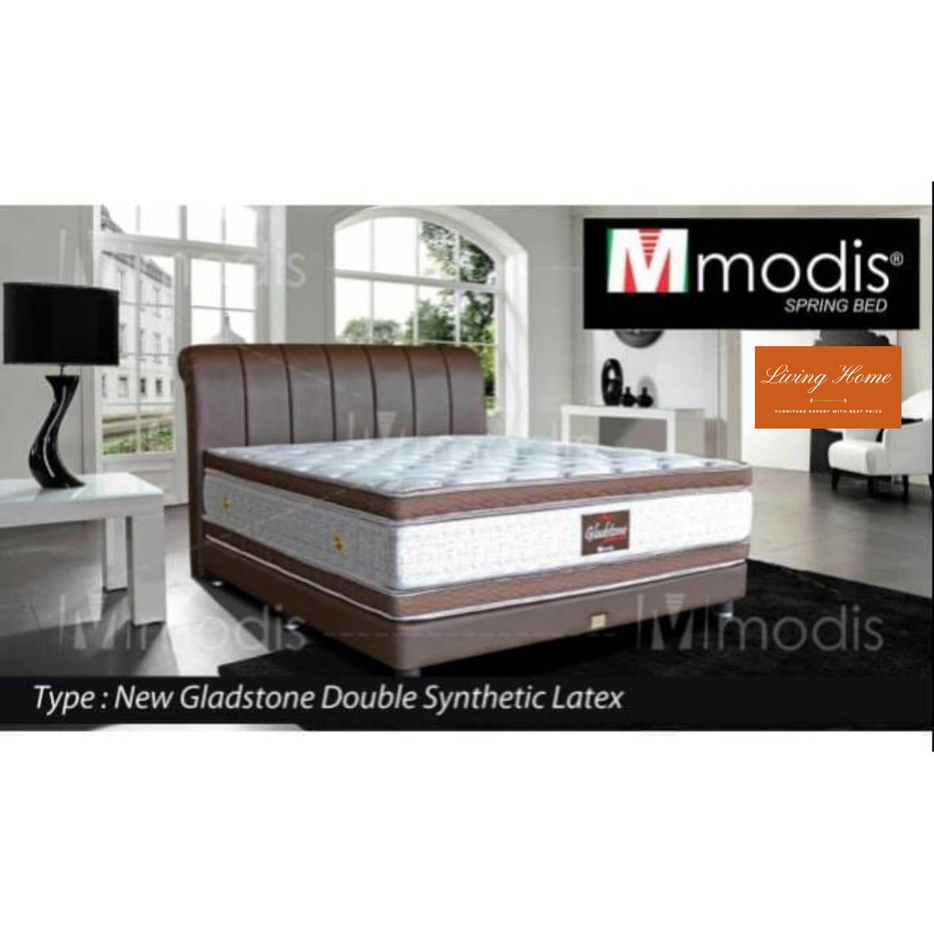 Jual Modis New Gladstone Double Synthetic Latex Springbed Full Bed Set ...