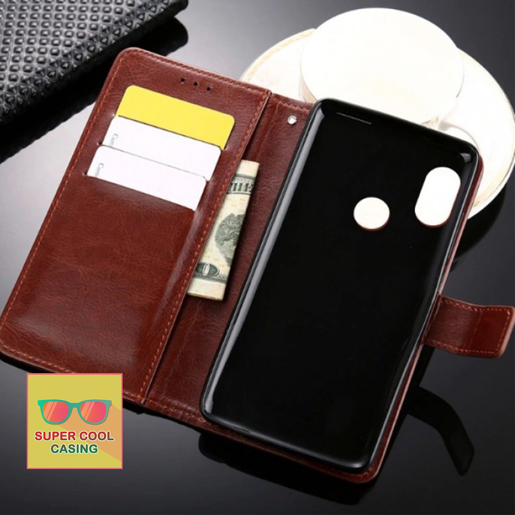 Jual SPC_188 Casing Xiaomi Redmi Note 6 Pro Flip Cover Wallet Leather ...