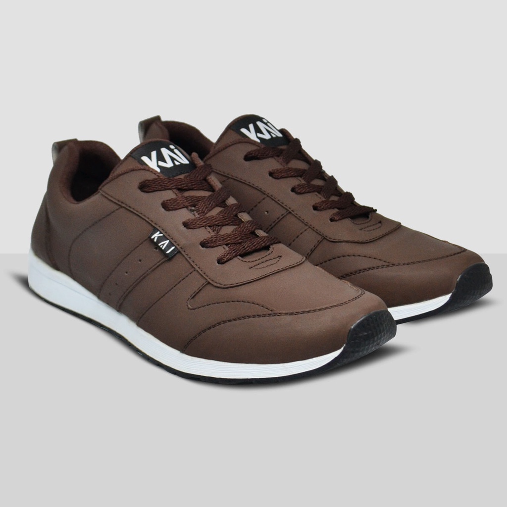 Jual Kai Footwear Sneakers Sepatu Pria Terbaru Warna Coklat K 035 Spatu ...