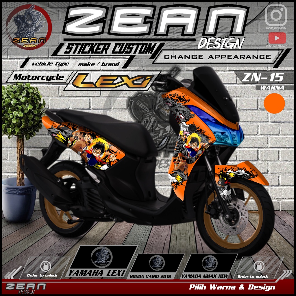 Jual Decal Sticker Variasi Yamaha Lexi Fullbody - Dekal stiker Yamaha ...