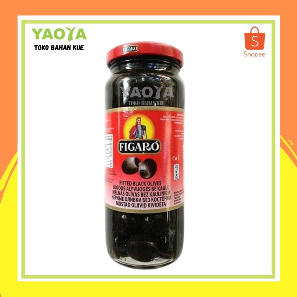 Jual FIGARO PITTED BLACK OLIVE 450g BOTOL | Shopee Indonesia