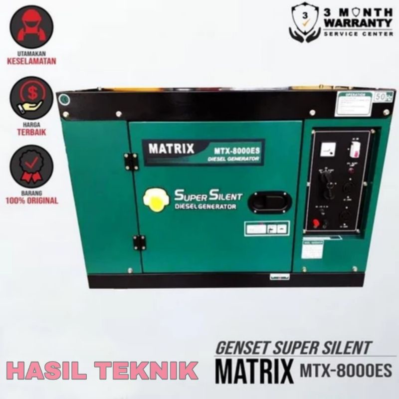 Jual Genset Silent 6500 / 6000 Watt Generator Listrik Solar Matrix 8000 ...
