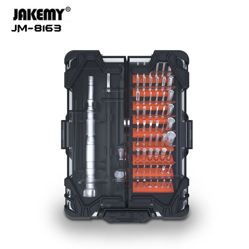 Jual Jakemy Obeng Set JM-8163 62 In 1 Electronics Maintenance Tools Box ...