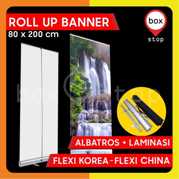 Jual Cetak Roll Up Banner - Print Roll Banner - 80x200 cm - Flexi Korea ...