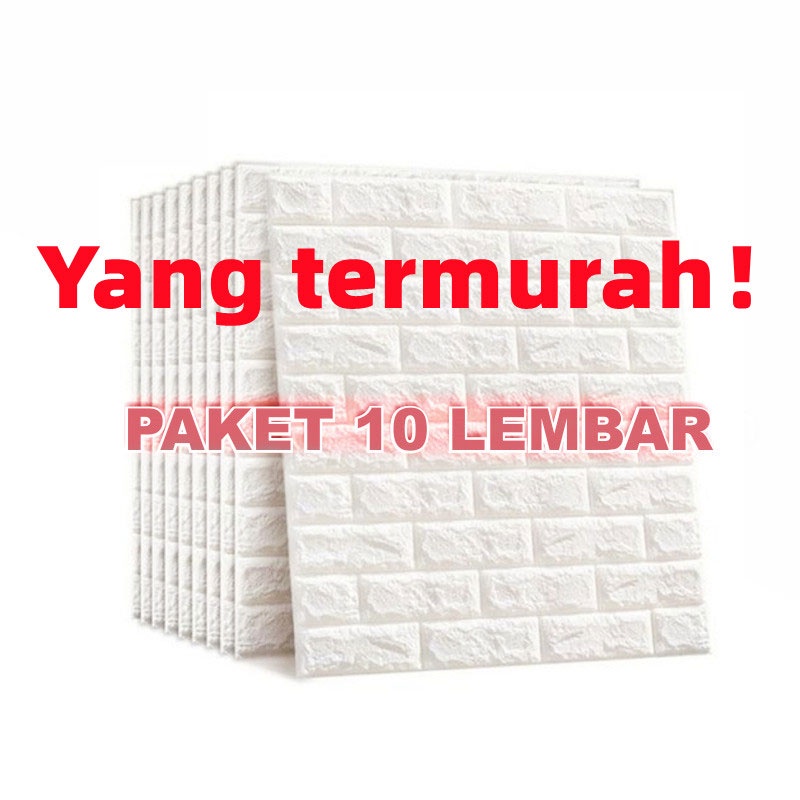 Jual [Pabrik premium] PAKET 10 LEMBAR Wallpaper Dinding 3D Foam ...