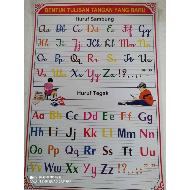 Jual POSTER edukasi HURUF SAMBUNG & TEGAK | Shopee Indonesia