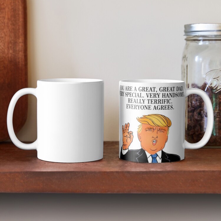 Jual Donald Trump Fathers Day Best Dad Ceramics Coffee Mug | Shopee ...