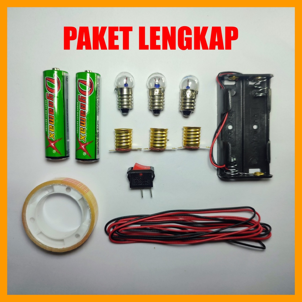 Jual Paket Rangkaian Listrik Lampu Seri Pararel Campuran Praktek Anak ...