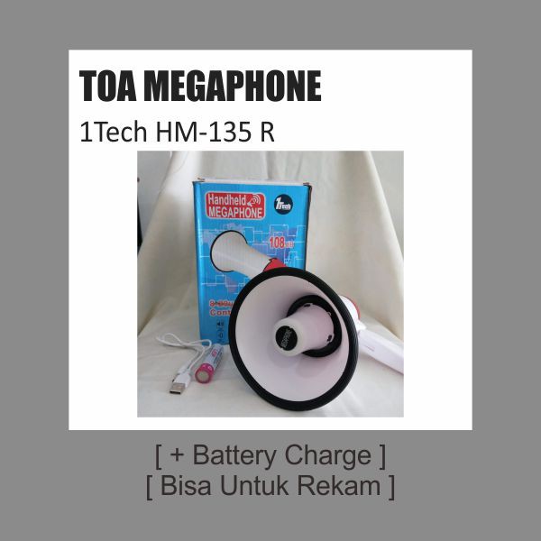Jual Megaphone TOA 1Tech Pengeras Suara Sirine Rekam Suara Battery Cas Charge Bat | Shopee Indonesia