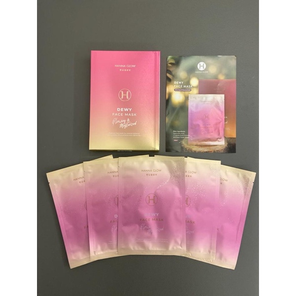 Jual HANNA GLOW DEWY FACE MASK GLOWING & MOISTURIZED ( 1 Box : 5 pcs Sheet Mask ) | Shopee Indonesia