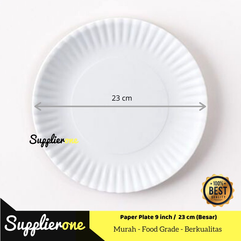 Jual Piring Kertas / Paper Plate / Piring Kertas Putih / Piring Kertas ...