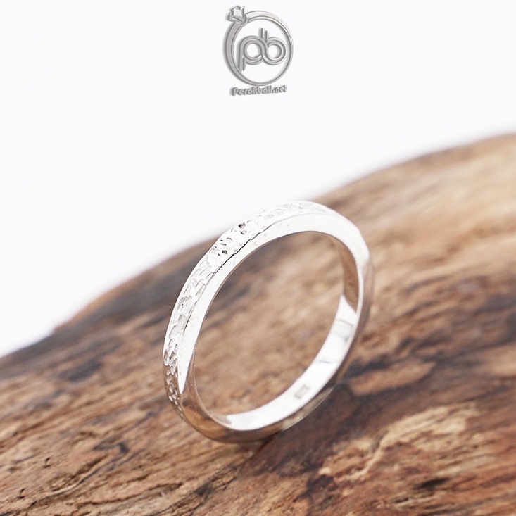 Jual Cincin Simple Pria Wanita Perak 925 Asli Kotak Getok | Shopee ...