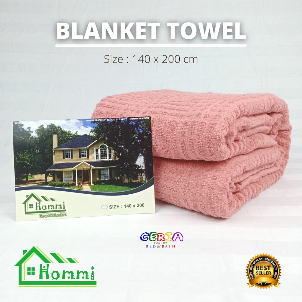 Jual Selimut Handuk Dewasa Polos HOMMI 140x200 cm Pink | Shopee Indonesia
