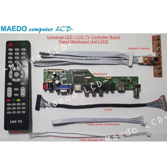 Jual RM-1641 Terbaru Universal Lcd Led Tv Controller Board | Shopee ...