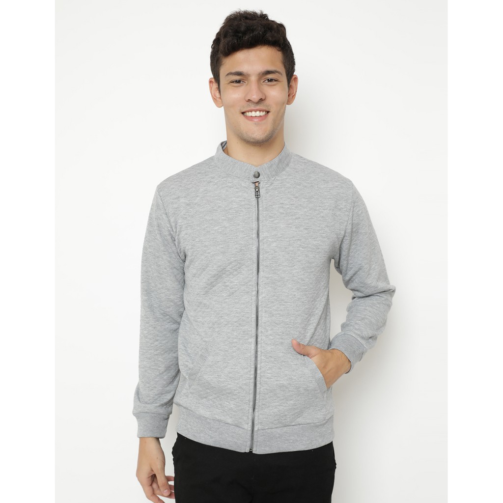 Jual Details Jacket Texture - Misty Medium Grey, hitam | Shopee Indonesia