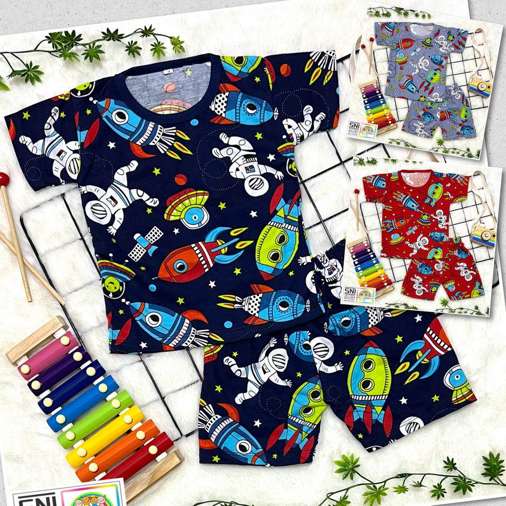 Jual RAINBOW SETELAN PENDEK / SET BAJU ANAK UNISEX COWOK/CEWEK USIA 1- 7 TAHUN ASTRO FULLPRINT ...