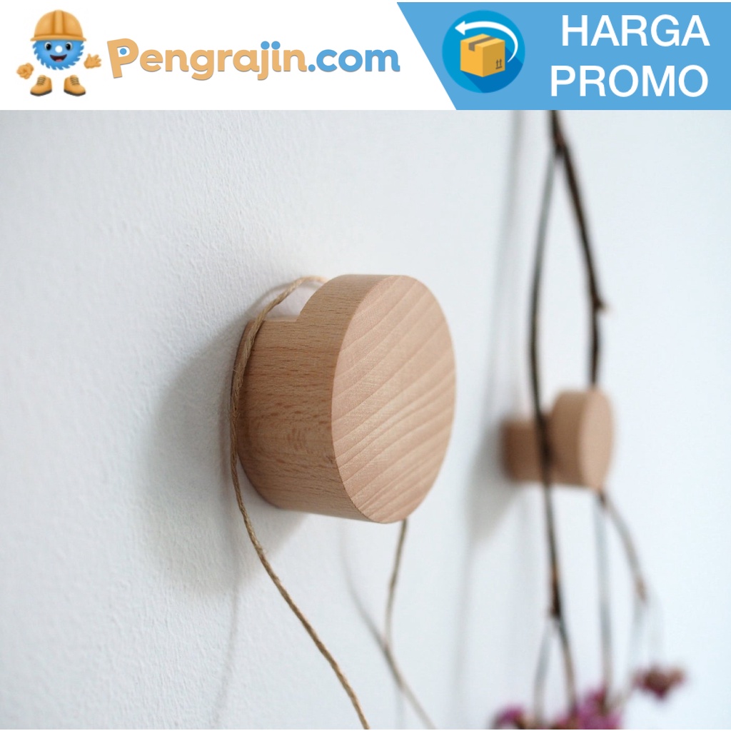Jual Wooden Hook / Gantungan Kayu Serbaguna Minimalis | Ha03 ...
