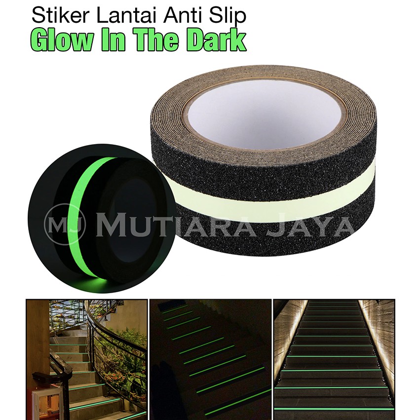 Jual Lakban Fosfor lantai Anti slip Tangga Glow in the dark Safety Walk | Shopee Indonesia