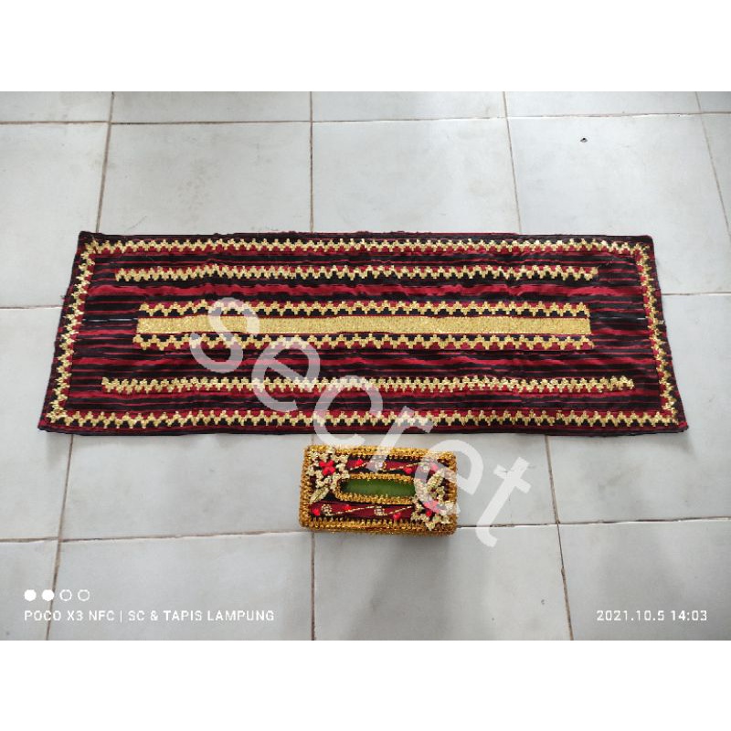 Jual kotak tisu dan taplak meja tapis Lampung asli | Shopee Indonesia