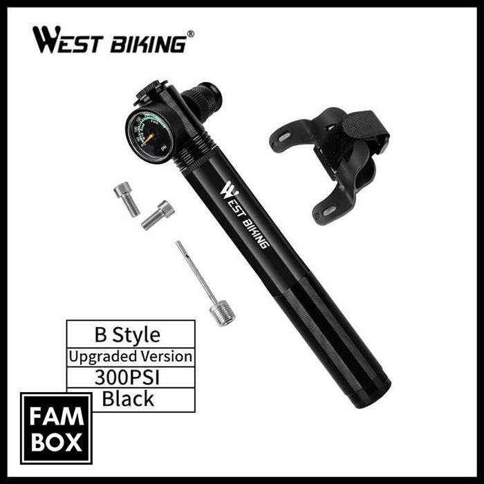 Jual Pompa West Biking Pompa Angin Ban Sepeda & Shock 300Psi With ...