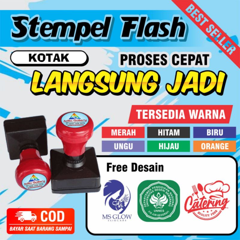 Jual STEMPEL FLASH / STEMPEL KOTAK / STEMPEL WARNA / STEMPEL CUSTOM / STEMPEL LANGSUNG JADI ...