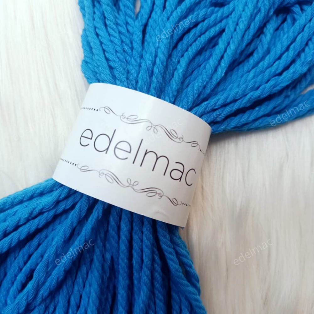 Jual Ecer 20m Tali Benang Katun Macrame 4mm Twist Biru | Blue | Shopee ...