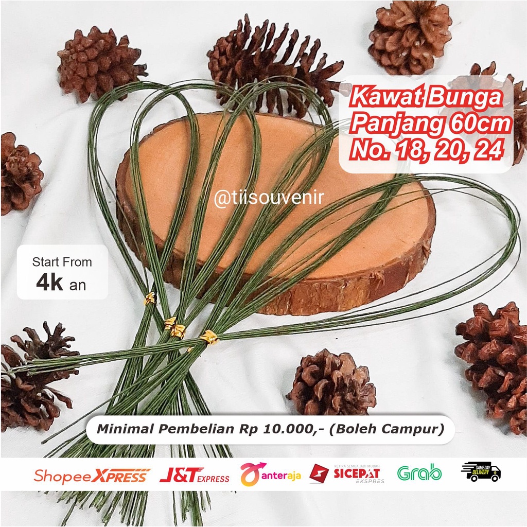 Jual Kawat Bunga Panjang 60 CM No. 18, 20, 24 | Shopee Indonesia