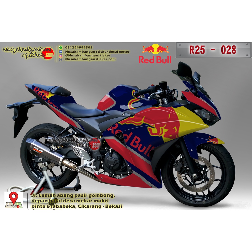 Jual Stiker R25 BANTENG MERAH | Shopee Indonesia