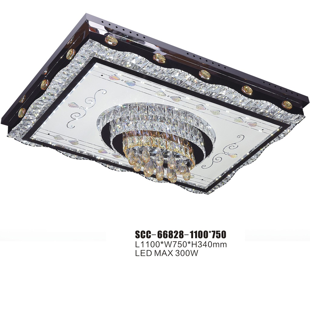 Jual Lampu Plafon Ceiling Light SCC-66828-1100x750 LED MAX 300 watt P110*L75*T34 cm | Shopee ...