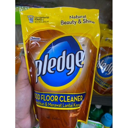 Jual Pledge wood floor cleaner with almond oil / Pledge Refill Coklat ...