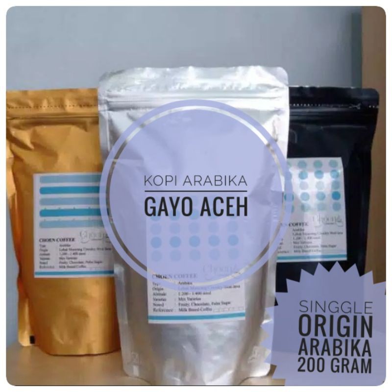 Jual Kopi Arabika Gayo 200 Gram Biji/Bubuk - Arabica Gayo Coffee ...