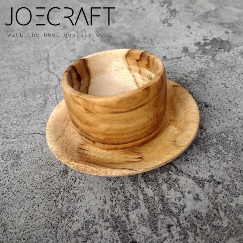 Jual cangkir kayu/gelas kayu dengan bahan kayu jati mk1 | Shopee Indonesia