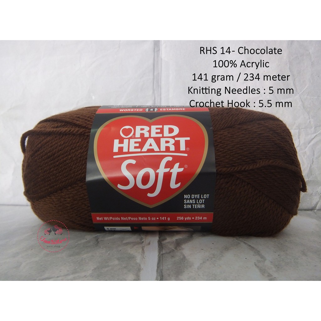 Jual Benang Rajut Red Heart Soft - RHS - Chocolate | Shopee Indonesia