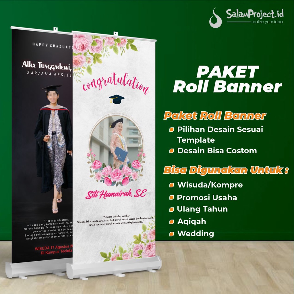 Jual Paket Roll banner Rangka Spanduk Wisuda, Sempro, wedding, promosi ...
